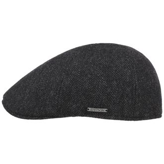 Stetson Texas Wool Herringbone Cap Flatcap Schirmm&uuml;tze M&uuml;tze Gatsbym&uuml;tze Wollcap Herren - Wintercap mit Schirm, Futter Winter Herbst-Winter - XL (60-61 cm) sc