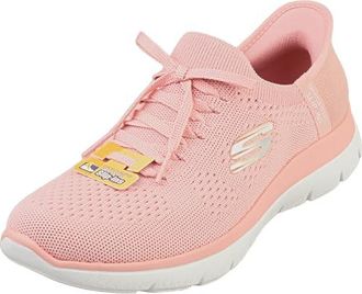 Skechers Hands Free Slip-ins Summits-New Daily, Baskets pour femme, Rose Knit Coral Trim, 42 EU