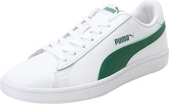Puma PUMA Smash v2 L, Baskets Basses mixte adulte - Blanc (PUMA White-Amazon Green), 37 EU (4 UK)