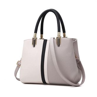 Nevenka Geldbörsen und Handtaschen für Frauen Top Griff Taschen Leder Satchel Totes Umhängetasche Von (lightgray)