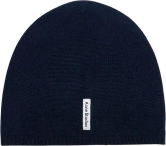 Acne Studios Fitted Beanie - - Accessories - unisex - Blau - ONE SIZE