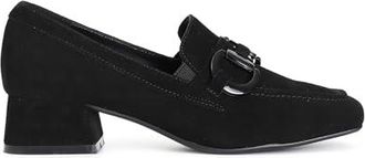 Caf&egrave;noir Mocassin en Daim pour Femme avec Mors, pour Femme, Couleur Noir, Taille 37