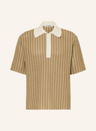 Jil Sander Strick-Poloshirt beige