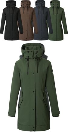 Covalliero Damen Parka | Reitjacke mit Reitschlitz | warme Übergangsjacke mit hohem Kragen & 5 Taschen | wasserabweisende Winterjacke | Reitbekleidung in Opal Gr