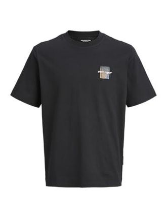 Jack & Jones T-Shirt Jcocalma imprim&eacute; sur Le Devant SS Crew Neck, Noir, M