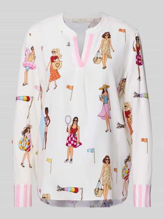 Herzen&rsquo;s Angelegenheit Relaxed Fit Tunika-Bluse mit Allover-Motiv-Print