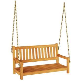 vidaXL Gartenschaukelbank Braun 119 x 35 x 47 cm Massivholz Akazie Vidaxl
