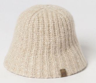 Brunello Cucinelli Chapeau cloche en cachemire m&eacute;lang&eacute; c&ocirc;tel&eacute; avec sequins
