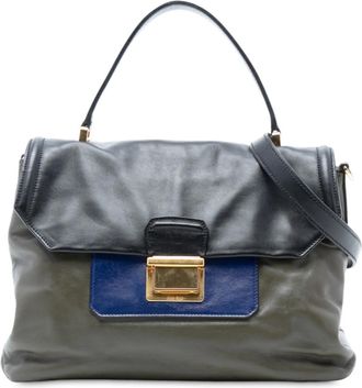 Miu Miu Hobo Bags - Tricolor Vitello Soft Flap Handbag - Gr. unisize - in Braun - f&uuml;r Damen