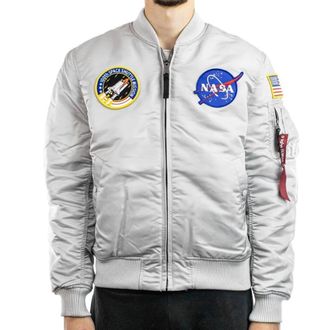 Alpha Industries Alpha Industries Herren MA-1 VF NASA Bomberjacke, Pastel Grey, XXL