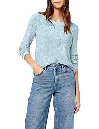 Only Only Femme Onlgeena Xo L/S Pullover Knt Noos Pull, Bleu (Cashmere Blue Cashmere Blue), S EU