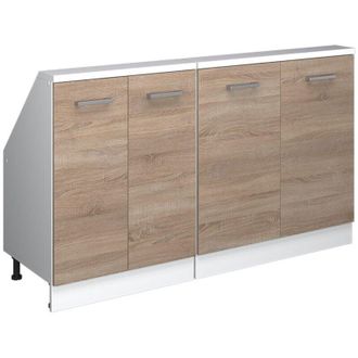 Vicco Ensembles de meuble de rangement sous pente Rion, Sonoma/blanc, Lot de 2, Vicco