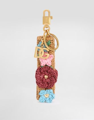 Dolce & Gabbana Crochet Raffia Keychain - Frau Collection Mehrfarbig Onesize
