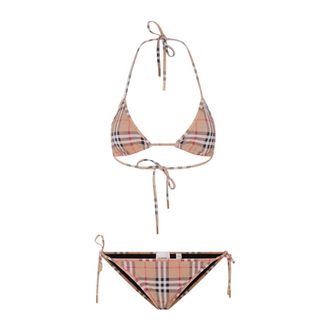Burberry Femme, Maillots de bain, Beige, Taille: 40 FR Cobb Triangle Bikini