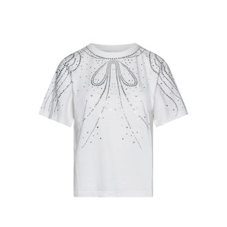 Silvian Heach Femme, Tops, Blanc, Taille: 36 FR T-shirt Graphique D&eacute;coratif