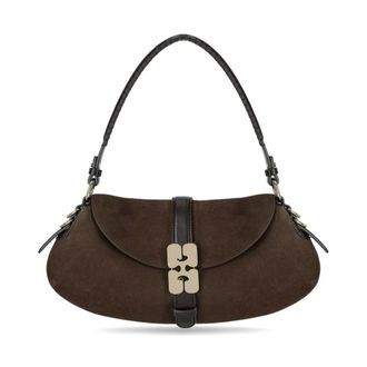 Ganni Femme, Sacs, Brun, Taille: ONE Size Kat Baguette Bag