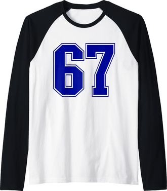 BDAZ 67 Blaue Zahlen Raglan