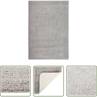vidaXL vidaXL Teppich f&uuml;r Wohnzimmer - Shaggy-Teppich Hellgrau 120x170 cm Rutschfest