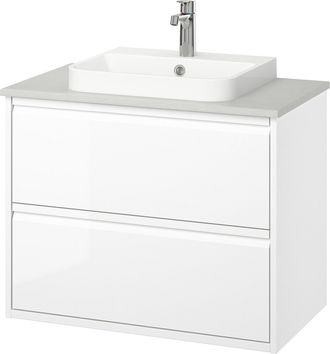 IKEA ÄNGSJÖN / BACKSJÖN Waschbschr+Schubladen/Waschb/Mibatt