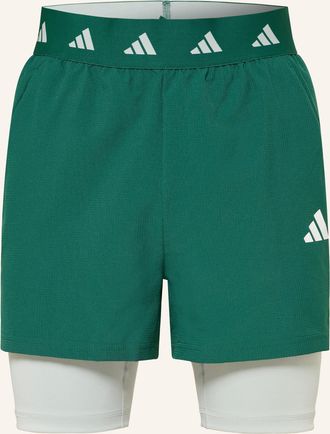 adidas 2-in1-Trainingsshorts Gym+ gruen