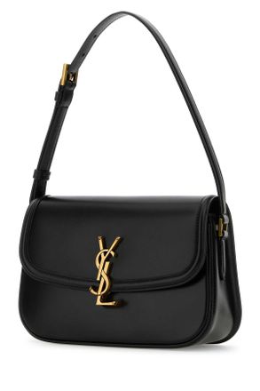 Saint Laurent Womens Black Leather Solferino Shoulder Bag Nero Borse A Mano