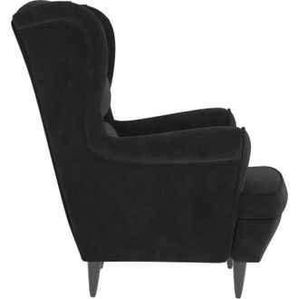 vidaXL Sessel Schwarz Samt - Vidaxl