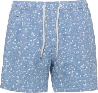 Saint Barth Homme, Maillots de bain, Bleu, Taille: XL Lighting Micro Stretch Swim Shorts