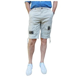 Aeronautica Bermuda-Shorts aus Baumwolle mit Pilotentaschen - - Shorts - Herren - Beige - L