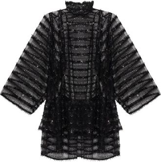 Munthe Risso Minikleid mit Pailletten - Schwarz