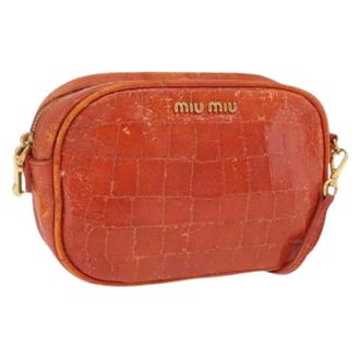 Miu Miu Sac &agrave; bandouli&egrave;re Pre-owned - Femme - Pre-owned - Orange - Taille: ONE Size