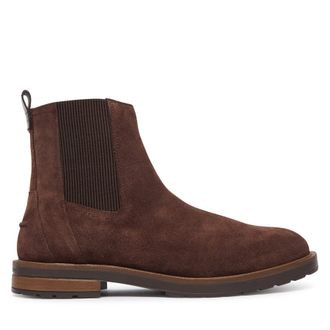Tommy Hilfiger Stiefeletten Tommy Hilfiger Cleated Hilifger Suede Boot FM0FM05961 Braun