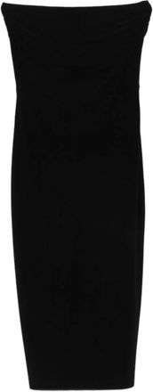 Norma Kamali Femme, Robes, Noir, Taille: 36 FR Robe sans bretelles jusquaux genoux