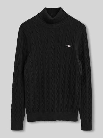 GANT Rollkragenpullover mit Logo-Detail
