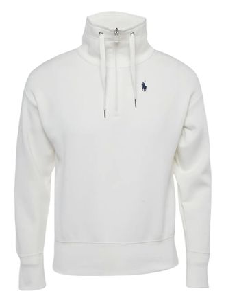 Ralph Lauren sweat &agrave; col zipp&eacute; - Blanc