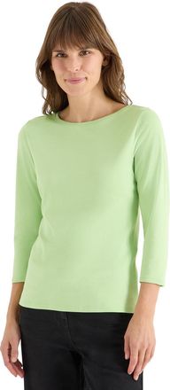 Cecil Basic Shirt in Unifarbe Bamboo Green XXL