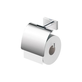 Duravit Papierrollenhalter Karree, Toilettenpapierhalter f&uuml;r 1 Rolle, Klopapierhalter Wandmontage, Chrom