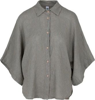 Bomboogie Femme, Blouses et Chemises, Gris, Taille: 40 FR Linen Shirt
