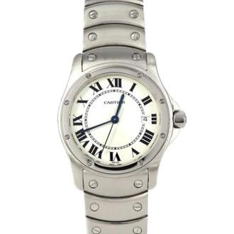 Cartier unisex, Pre-owned, Blanc, Taille: ONE Size Montre Vintage Pre-owned