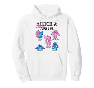 Disney Lilo & Stitch And Angel Perfect Match Valentine Pullover Hoodie
