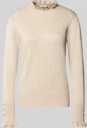 Freequent Strickpullover mit Stehkragen und R&uuml;schen Modell Katie