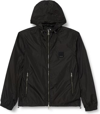 A|X Armani Exchange Herren Icon Project, Logo Embossed Patch Jacke, Schwarz, XS