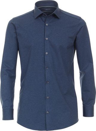 Venti Modern Fit - Herren Langarm Hemd Jerseyflex (123963800), Größe:43, Farbe:Blau (101)