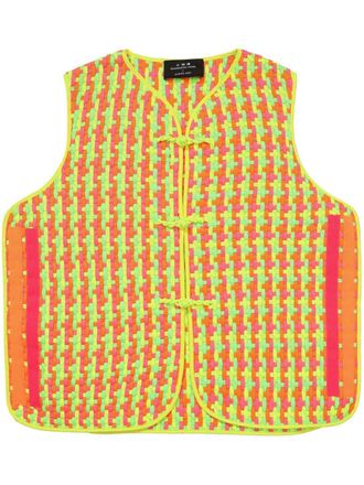 Shanghai Tang x Gao Ludi Weste mit Flechtmuster - Gelb