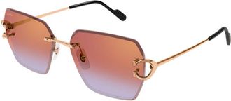 Cartier CT0466S005 Gradient Geometric-Frame Sunglasses - Pink