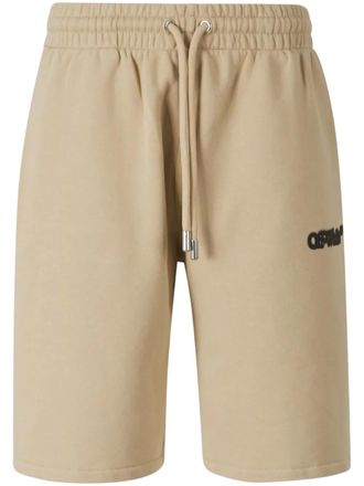Off-white Joggingshorts mit Logo-Print - Nude