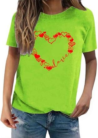 Generic Tee Shirt Femme Coton Et&eacute; Manches Courtes Basique Hauts T Shirt D&eacute;t&eacute; Occasionnelles L&acirc;che Vetement Mode Manche Courtes Chemisier Chic Et Elegant Sport