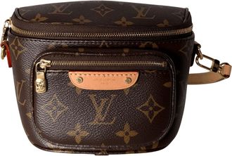 Louis Vuitton Bauchtaschen - Louis Vuitton Mini Bumbag Monogram Canvas M82335 B - Gr. ONE SIZE - in Braun - f&uuml;r Damen