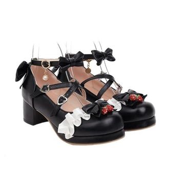 Yardwe Chaussures Styl&eacute;es &agrave; Noeud &Eacute;l&eacute;gant Talons &Eacute;pais Chaussures &agrave; Talons Confortables Et Respirants