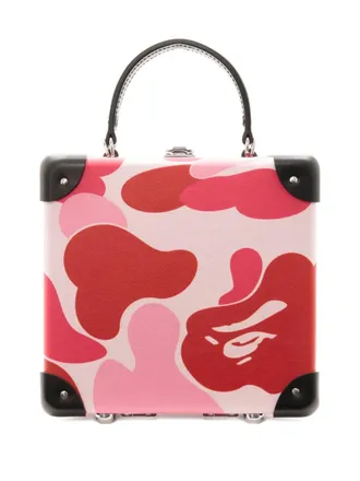 A Bathing Ape x Globe-Trotter valise &agrave; motif camouflage - Rose