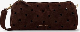 Manu Atelier Mini Cylinder suede crossbody bag - MANU ATELIER - gender_Woman